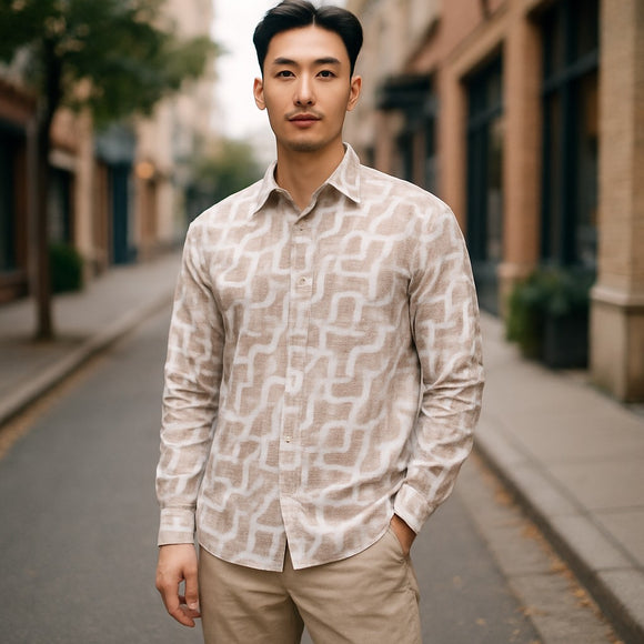Wear Sierra Top Shelf Men's Cotton Long Sleeve Button Up Shirts in Gra